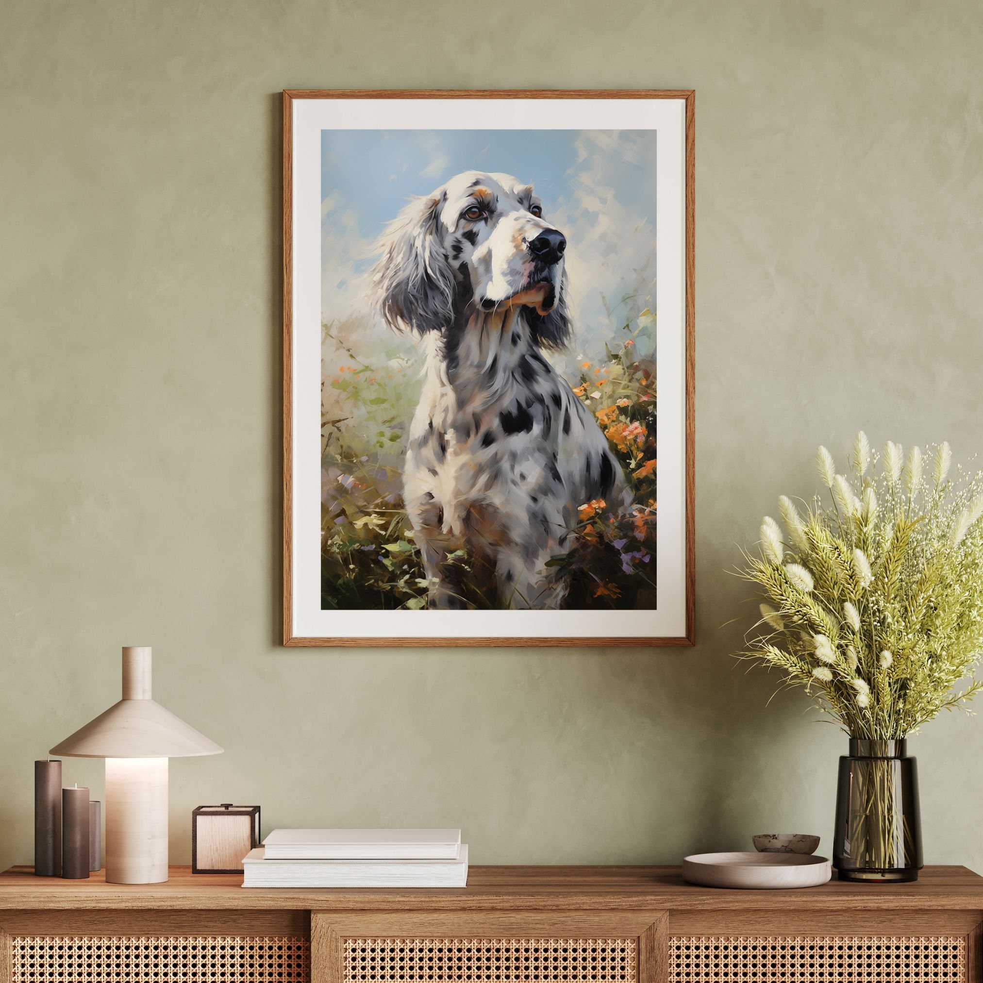 English Setter Artwork, Digital Download, Printable Wall Art, Setter ...