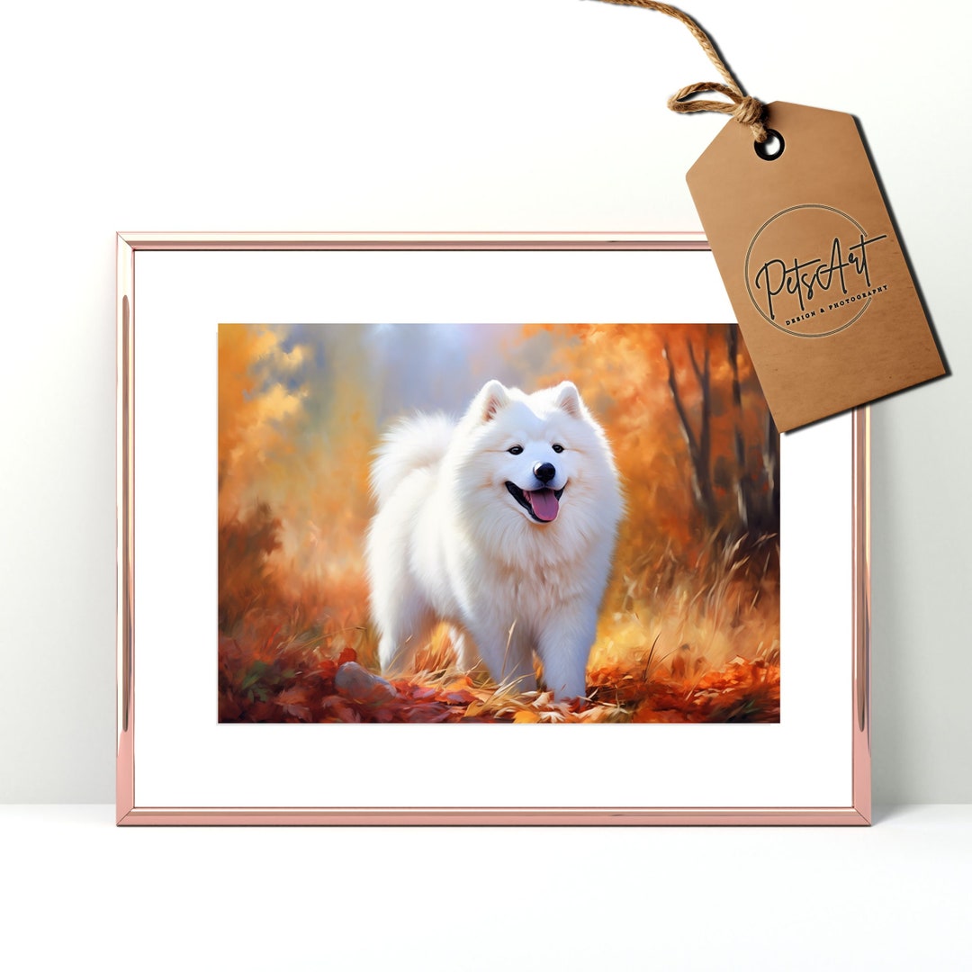 Samoyed Artwork Digital Download Printable Wall Art Smiley Gifts ...