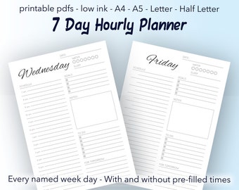 14 Day Meal Plan 1 Page Printable Instant Download Simple Design Black ...