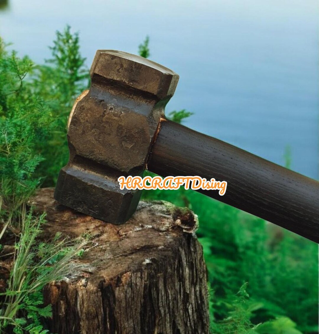 4 Lb Blacksmith Rounding Hammer Square and Circle Dual Head Forging ...