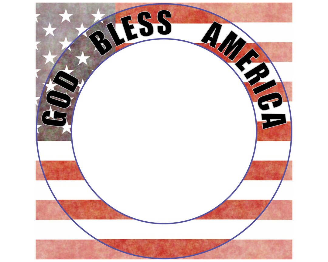 Patriotic Picture Frame Template PNG Add Your Own Pictures, Perfect for ...