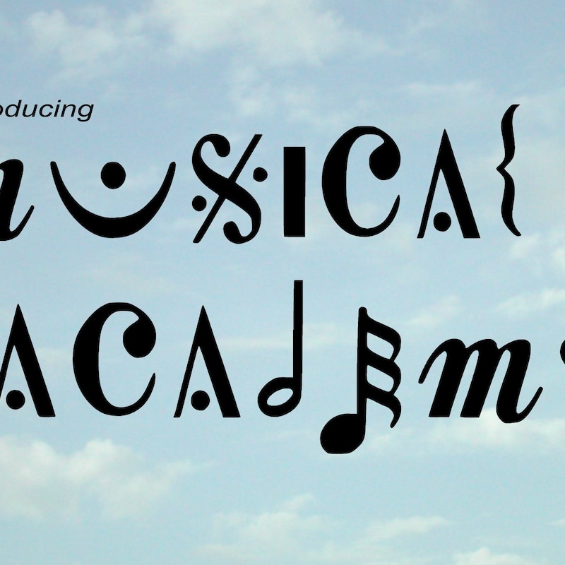 Music Note Letters Font - Etsy