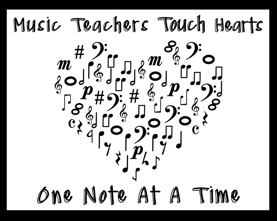 Musical Teachers Touch Hearts SVG PNG, Perfect for Shirts, Plaques ...