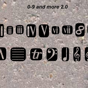 Musical Academy Font--ttf--all Letters of the Alphabet Represented by ...