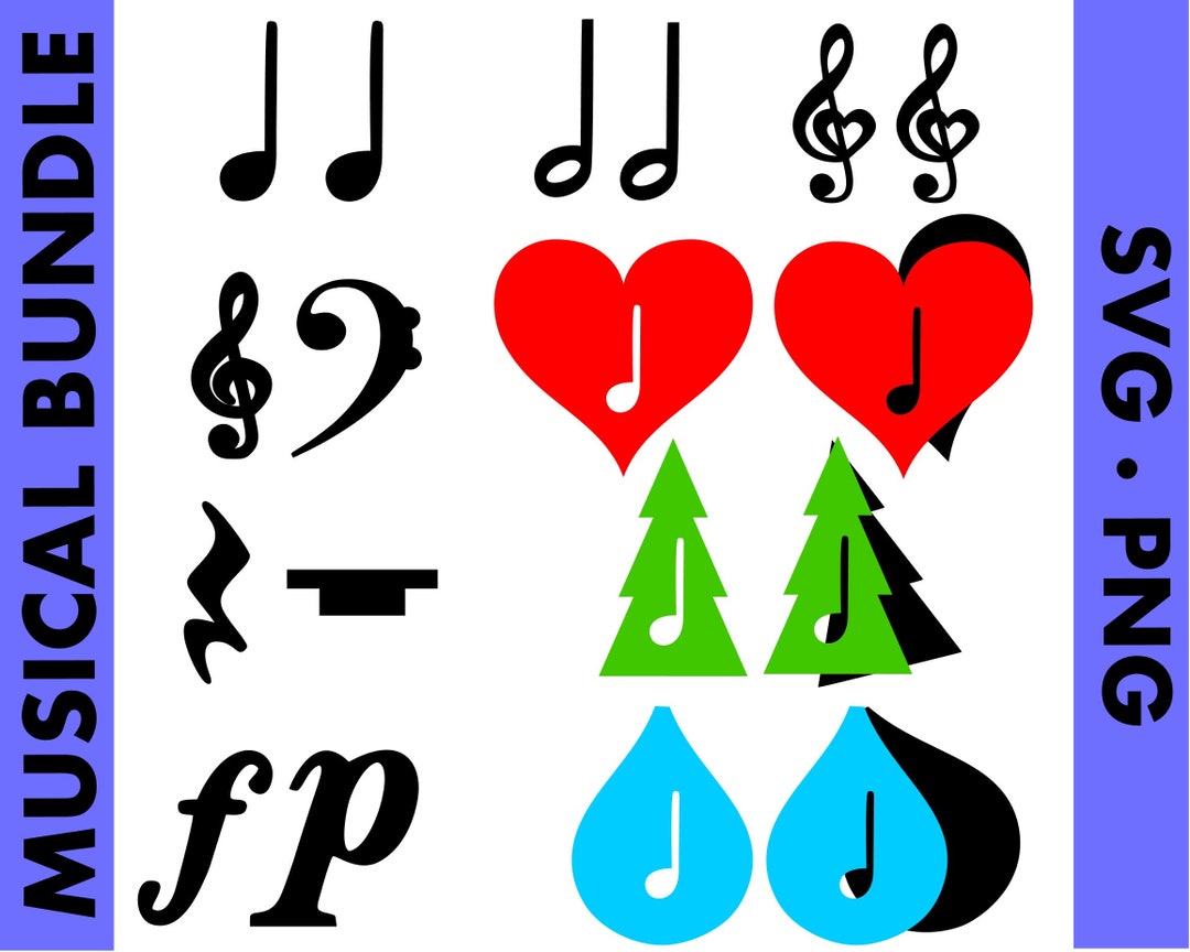Musical SVG PNG, Perfect for Shirts, Earrings, Totes, Cards, Etc. - Etsy