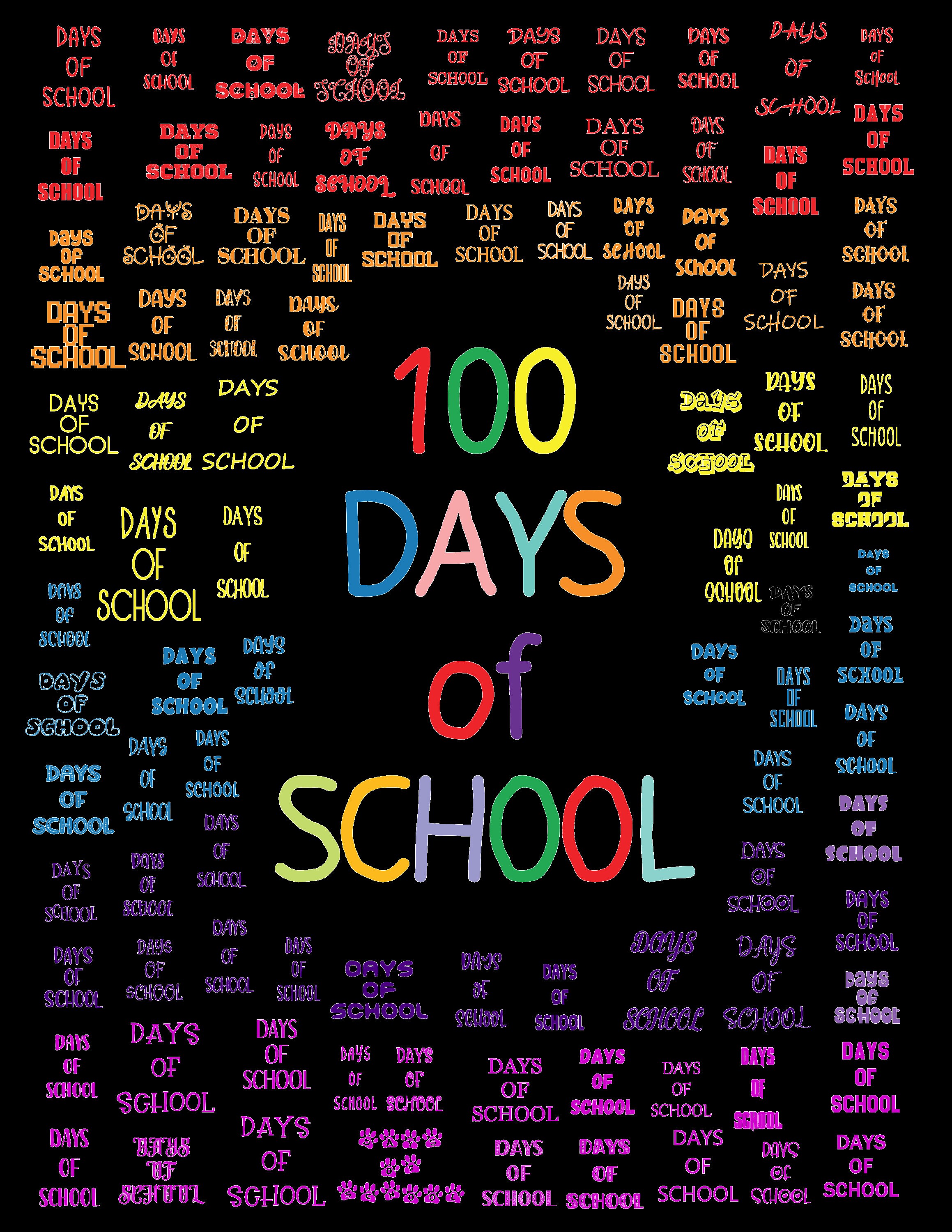 100 Different Fonts to Represent 100 Days of School SVG and PNG, Files ...