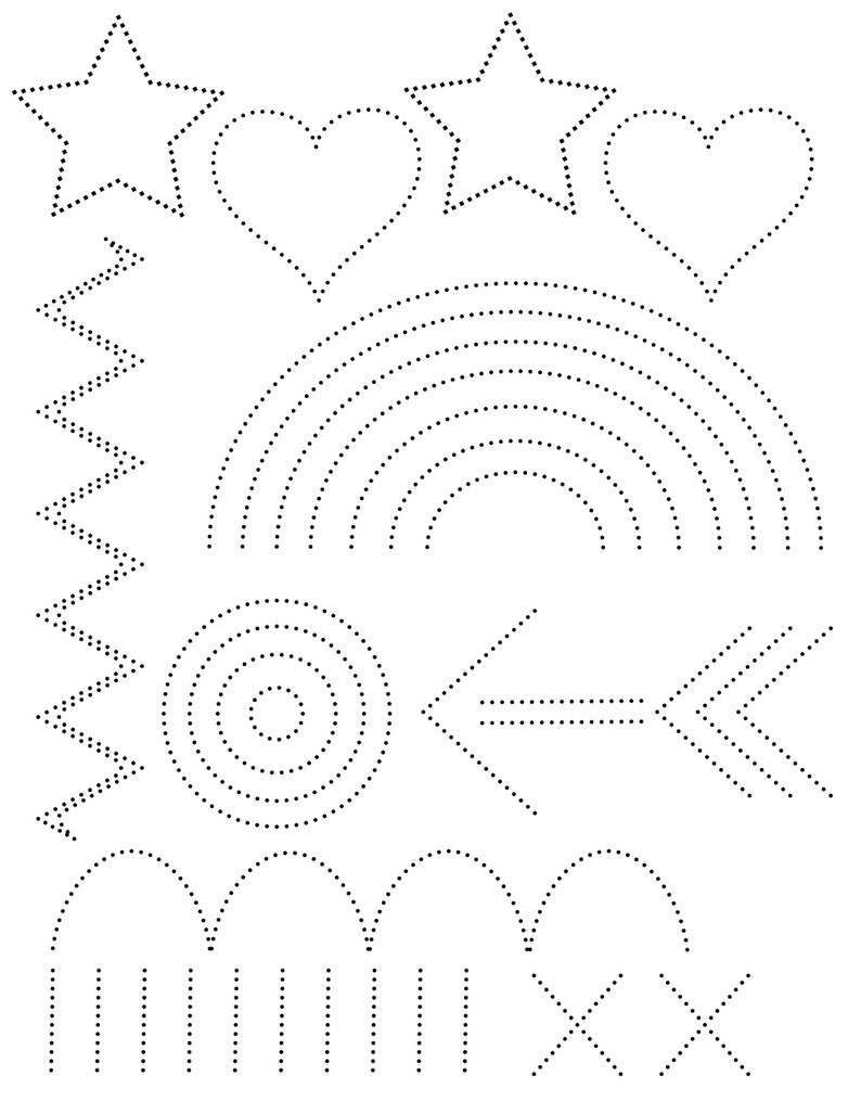 Prewriting Practice Worksheets, Trace Lines, Fine Motor Skills (PNG) - Etsy