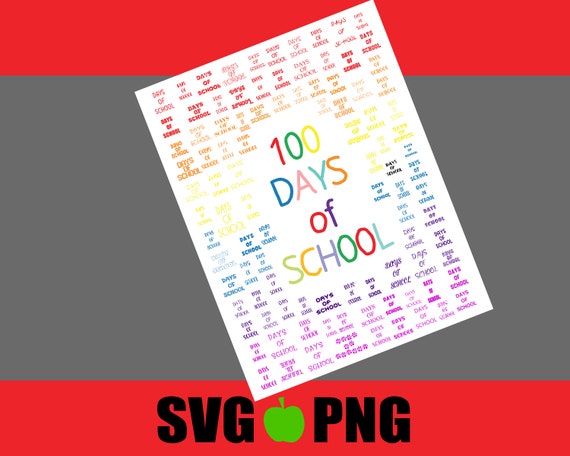 100 Different Fonts to Represent 100 Days of School SVG and | Etsy