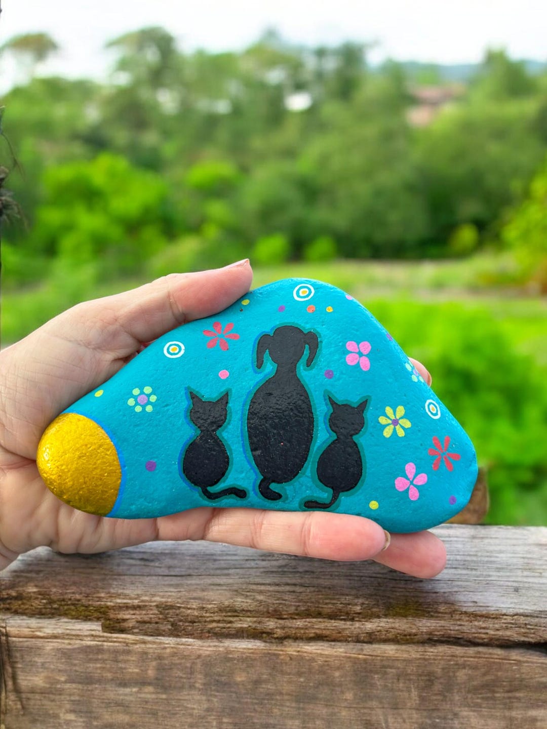 Stone Painted BEST BUDDIES | Painted Pebble | Paperweight | Painted ...