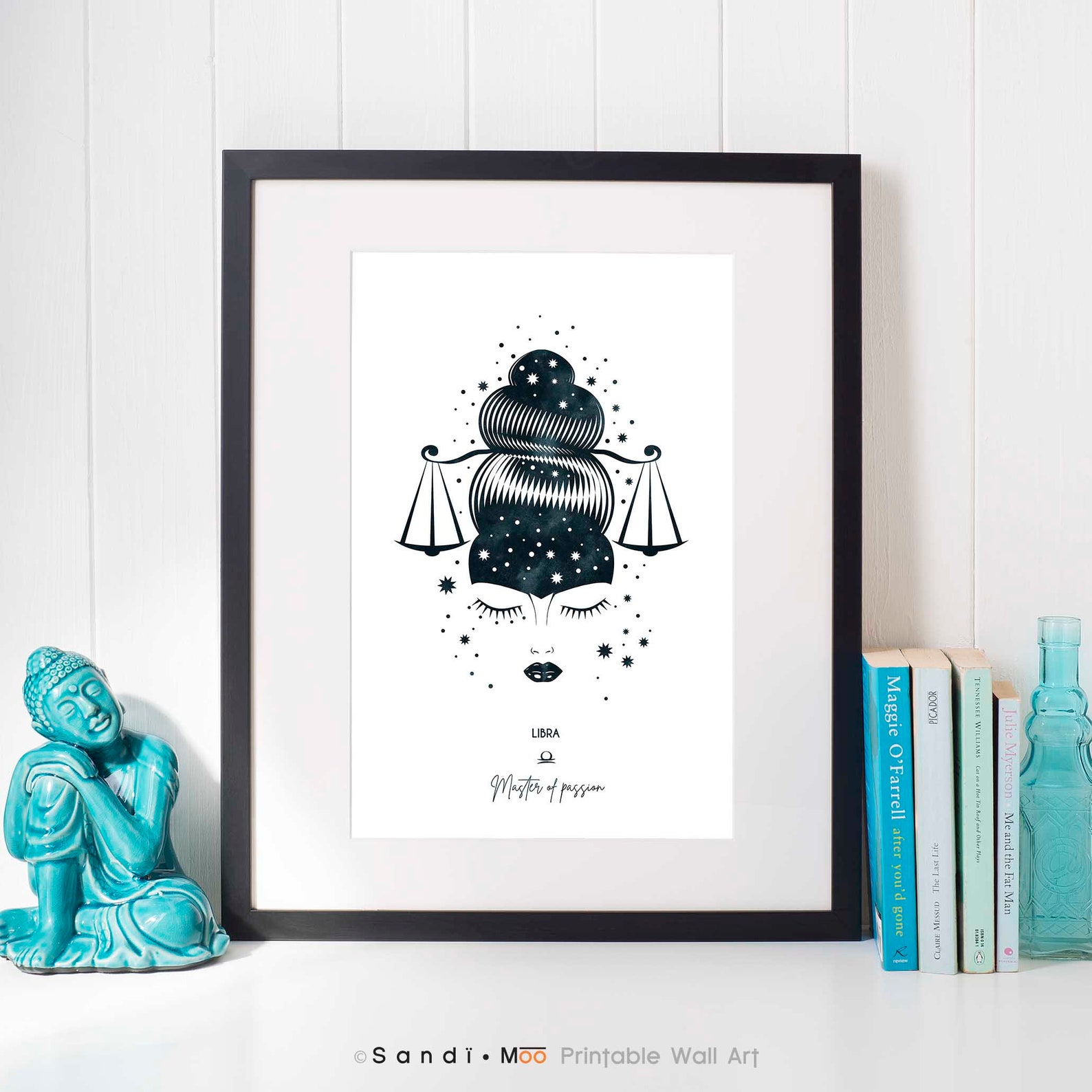 Female LIBRA Zodiac Sign Print Star Sign Printable Poster | Etsy