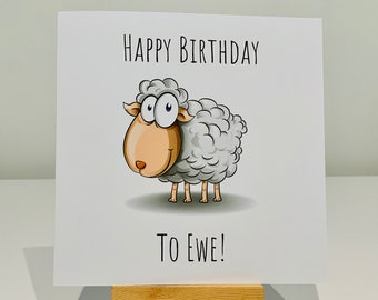 Sheep Birthday Card - Etsy UK