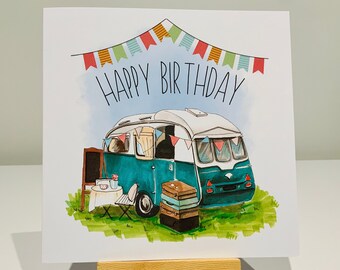 Caravan Birthday Cards - Etsy UK