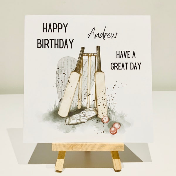 Cricket Birthday Card - Etsy UK