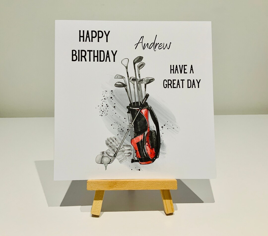 Birthday Card Golf Birthday Card Golf Player Card - Etsy UK