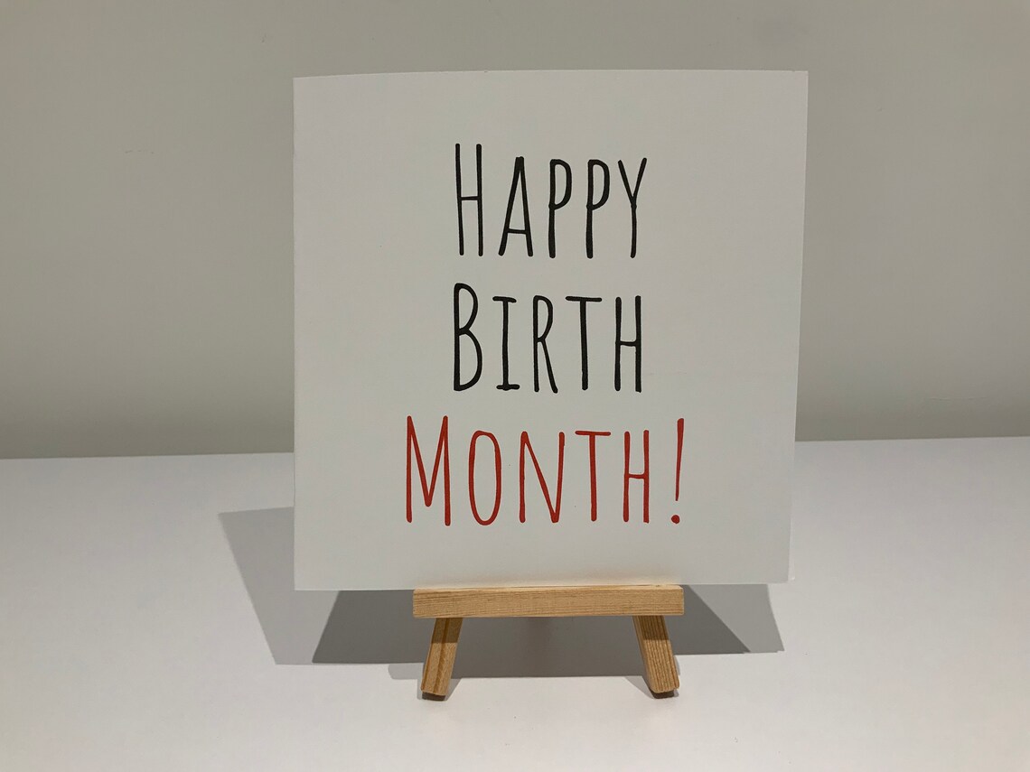Happy Birth Month Birthday Card Funny Humour - Etsy