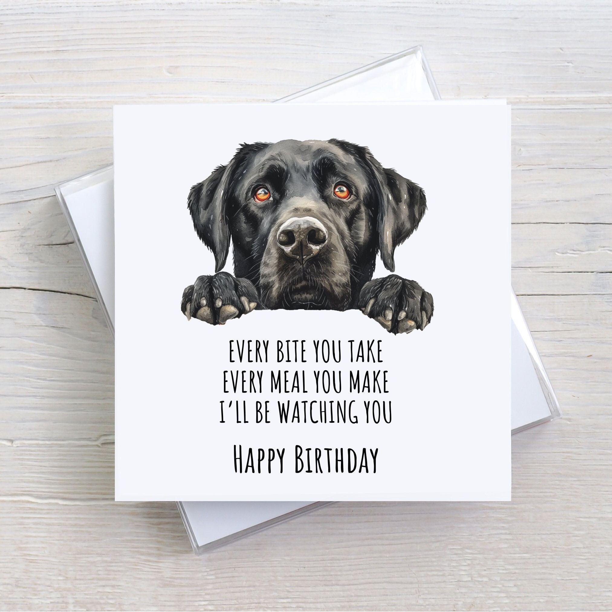 Birthday Card, Black Labrador Birthday Card, Card From the Dog, Funny ...