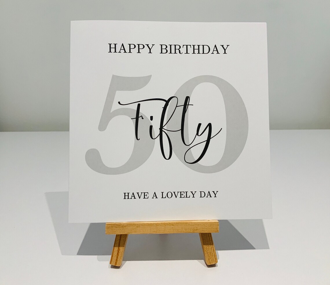 50th Birthday Card Male 50th Birthday Card Milestone Age - Etsy