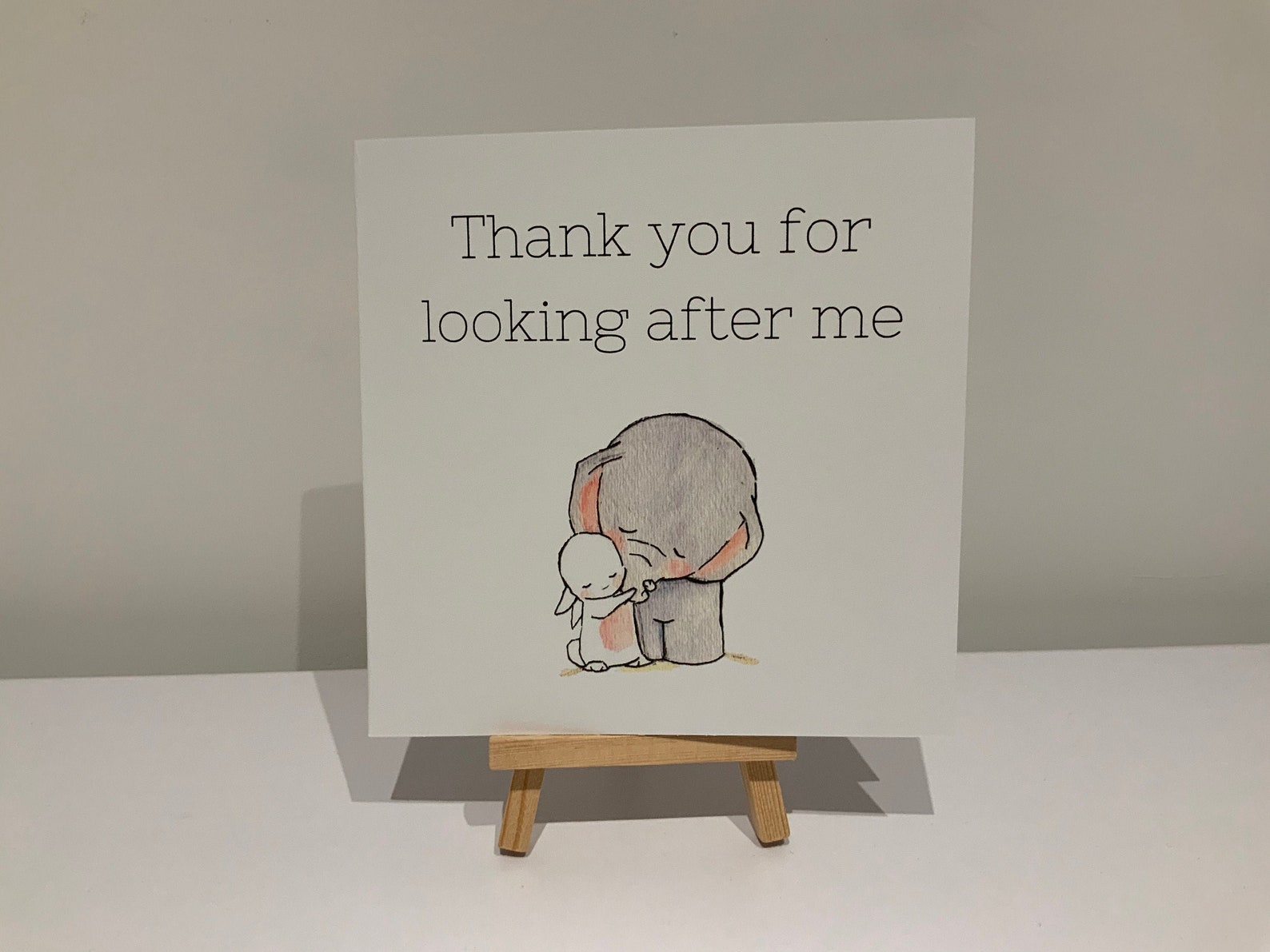 Thank You for Looking After Me Card Thank You Card - Etsy