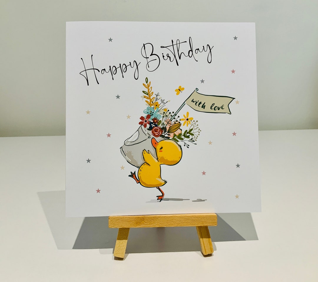 Birthday Card, Duck Birthday Card, Cute, Duck - Etsy