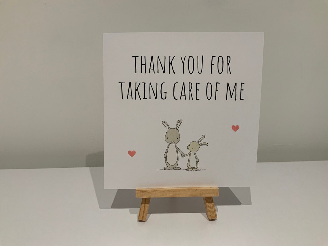Thank You for Taking Care of Me Card, Thank You Card - Etsy
