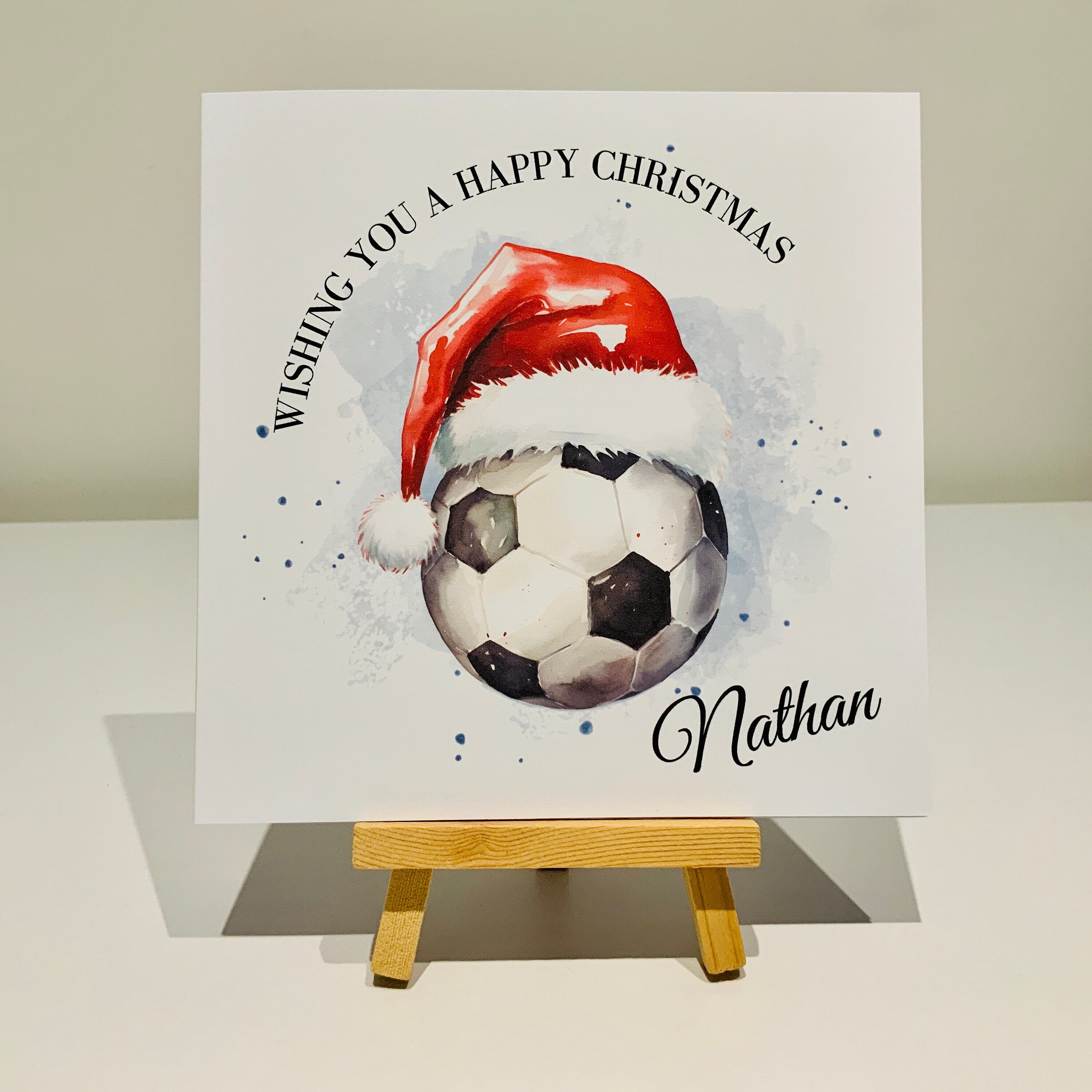 Football Christmas Card, Personalised Football Christmas Card, Boys ...
