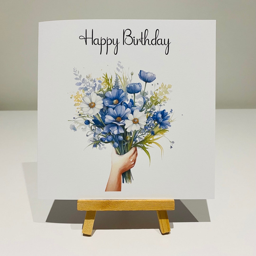 Birthday Card, Female Birthday Card, Ladies Birthday Card, Flowers ...