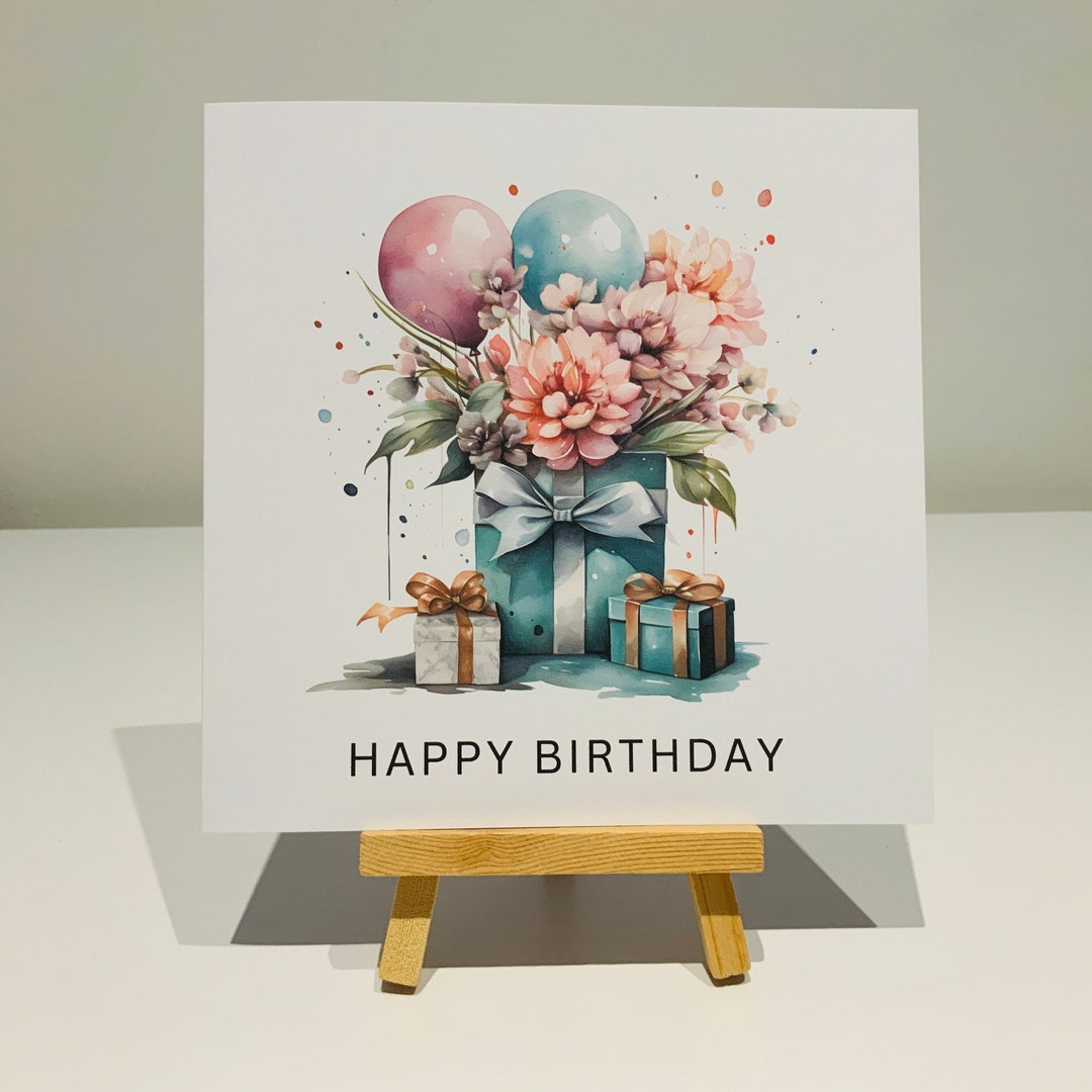 Birthday Card, Female Birthday Card, Ladies Birthday Card, Flowers ...