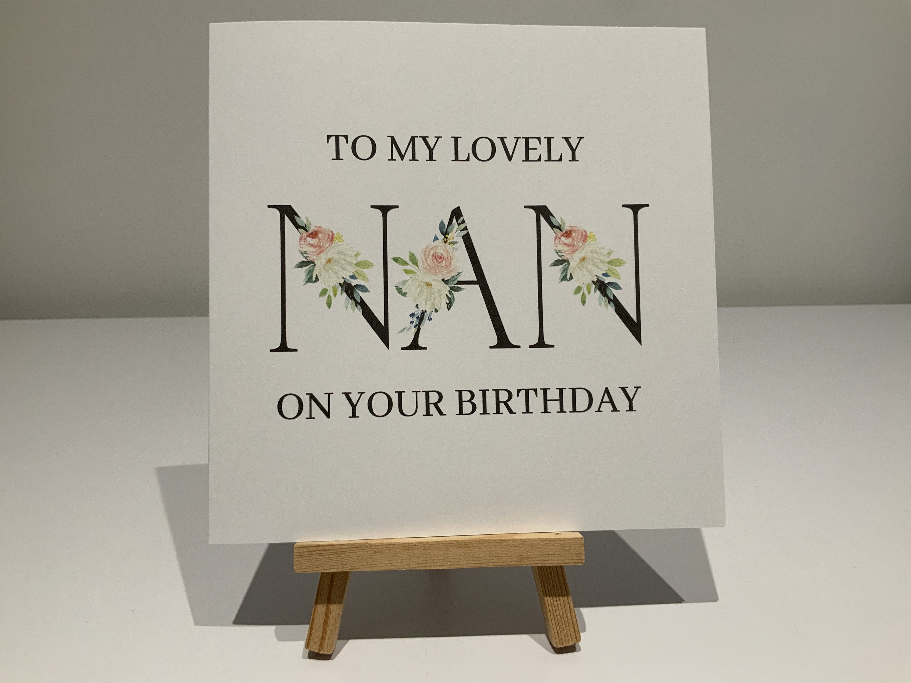 Happy Birthday Nan nan birthday card floral lovely nan | Etsy