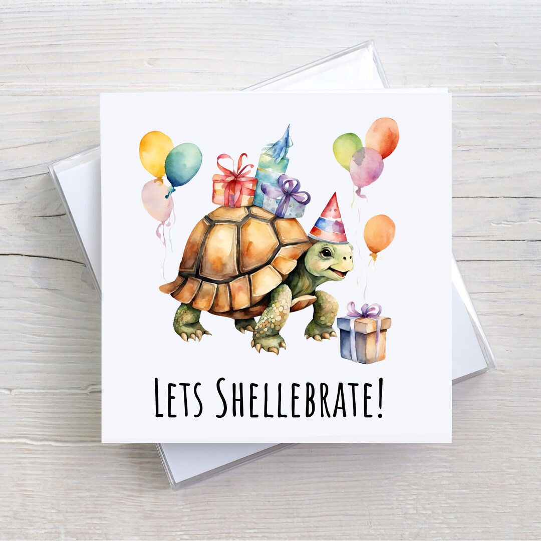 Birthday Card, Tortoise Birthday Card, Funny, Humour, Happy Birthday - Etsy