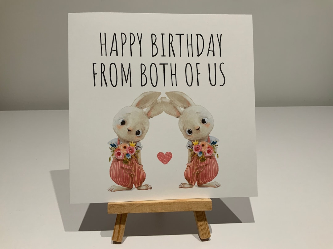 Birthday Card Happy Birthday From Both of Us From Both of Us - Etsy