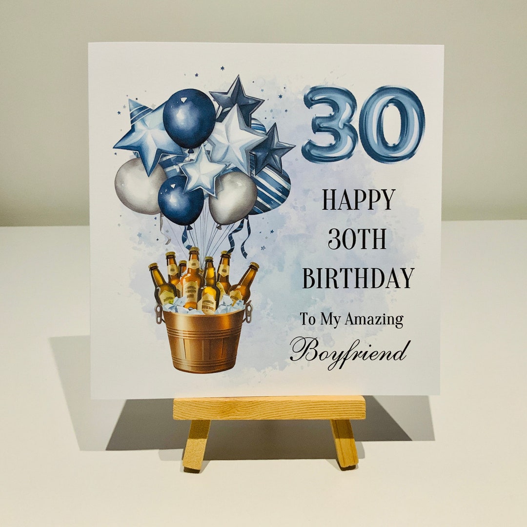 30th Birthday Card, 30th Birthday Card for Boyfriend, Thirty, Boyfriend ...