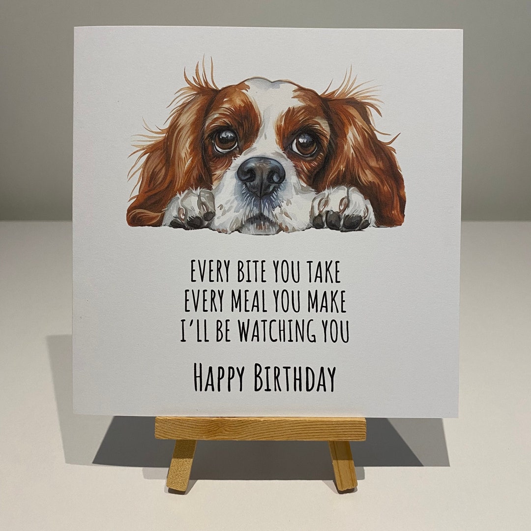 Birthday Card, Cavalier King Charles Spaniel Birthday Card, Card From ...