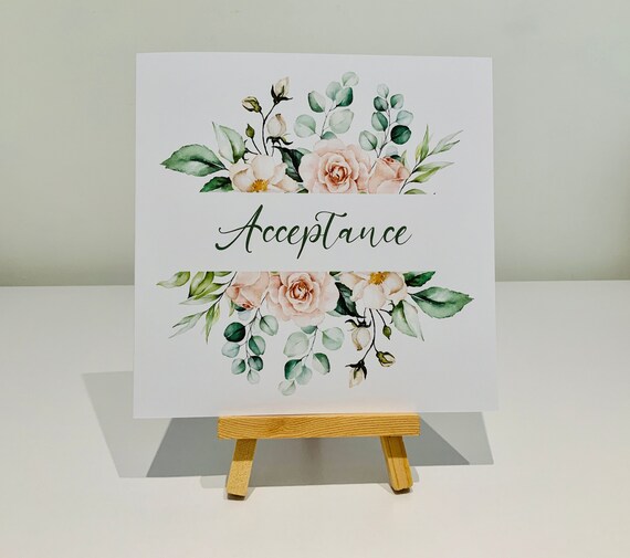 Acceptance Card Wedding Engagement Party Acceptance - Etsy UK