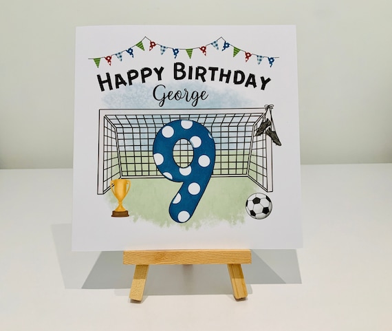 Boys 9th Birthday Card Personalised Boy 9th Birthday Card - Etsy UK