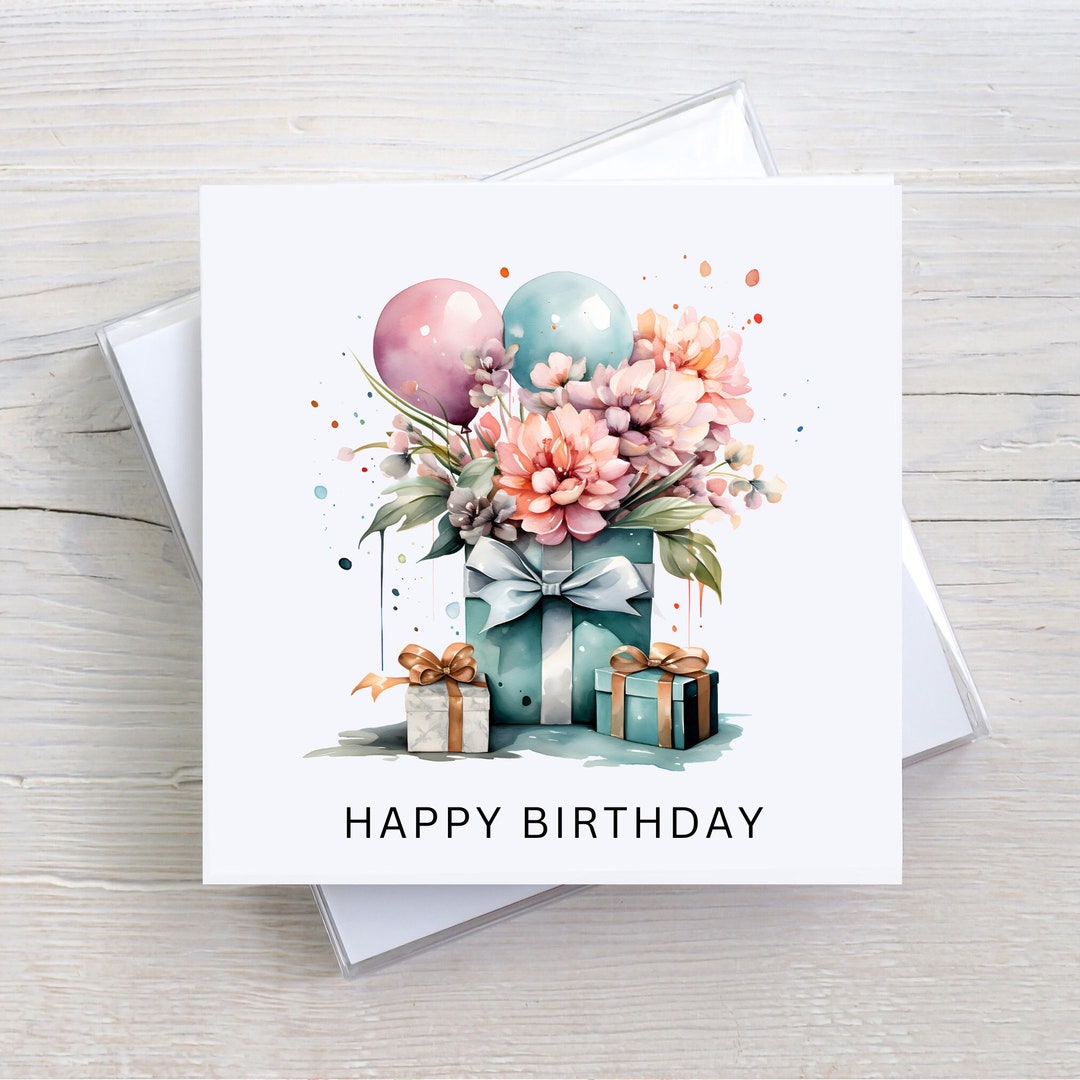 Birthday Card, Female Birthday Card, Ladies Birthday Card, Flowers - Etsy