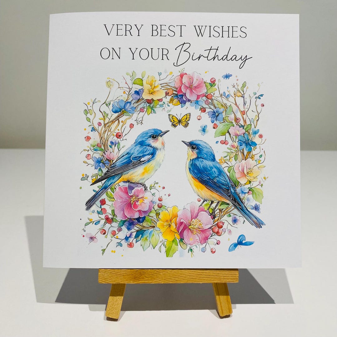 Birthday Card, Female Birthday Card, Ladies Birthday Card, Birds - Etsy