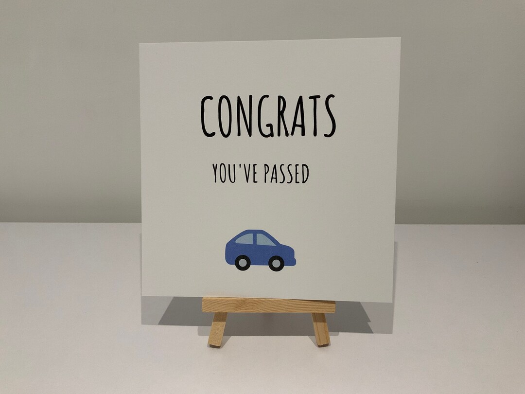 Driving Test Congrats Card, Driving Test Congratulations Card, Youve ...