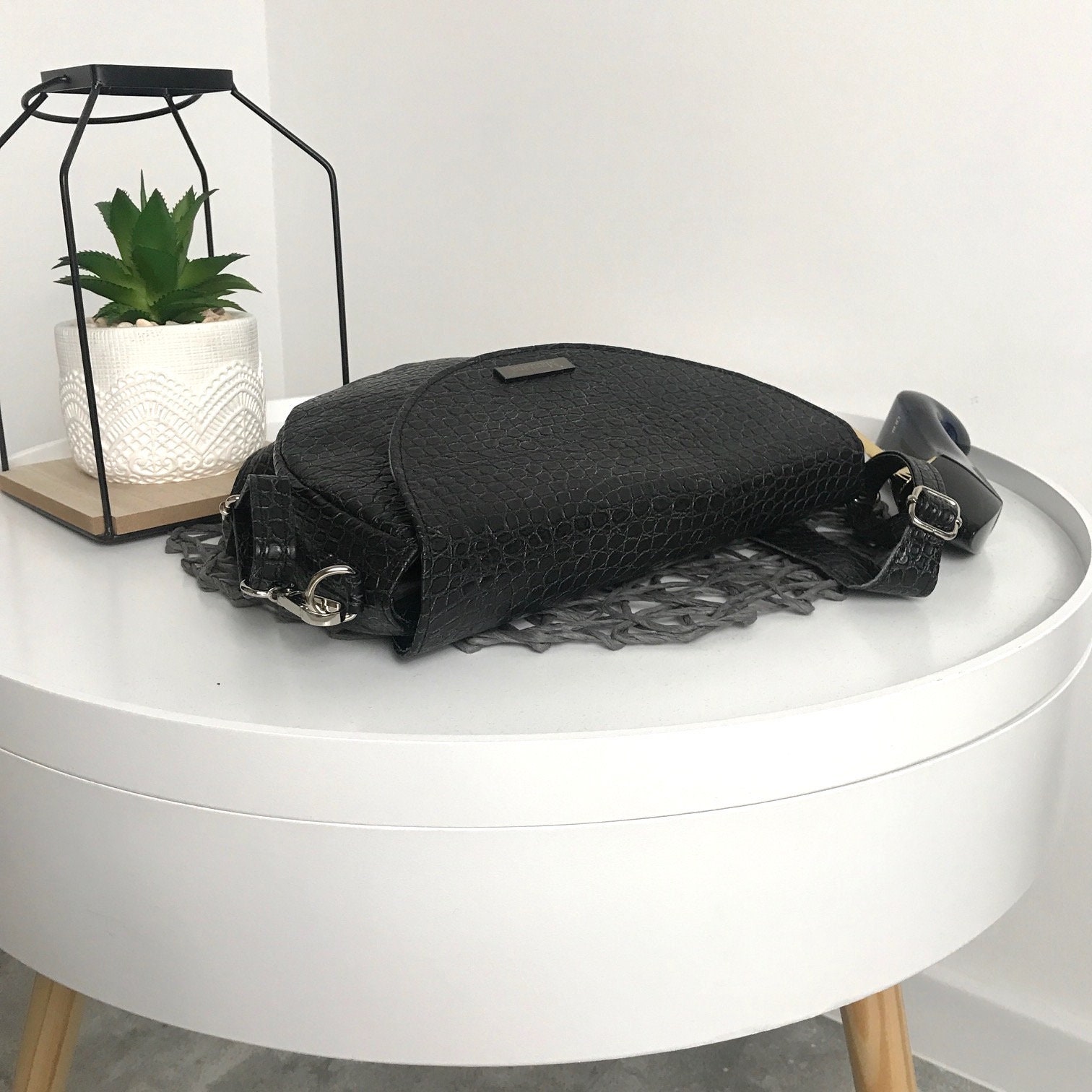 Banana POSTMAN ELEGANT Crocodile Skin Made in Poland by - Etsy