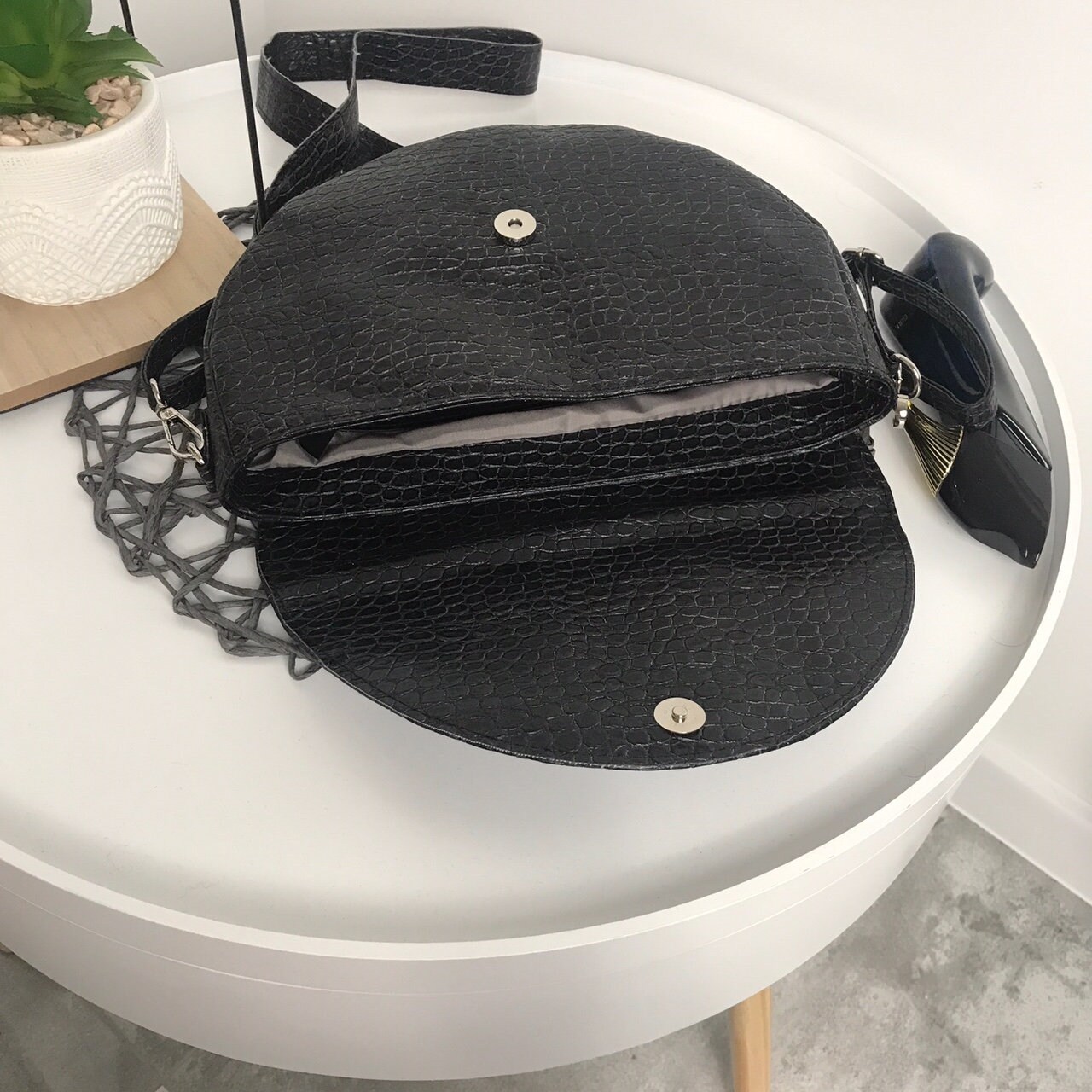 Banana POSTMAN ELEGANT Crocodile Skin Made in Poland by - Etsy