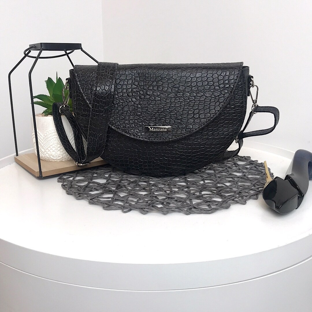 Banana POSTMAN ELEGANT Crocodile Skin Made in Poland by - Etsy