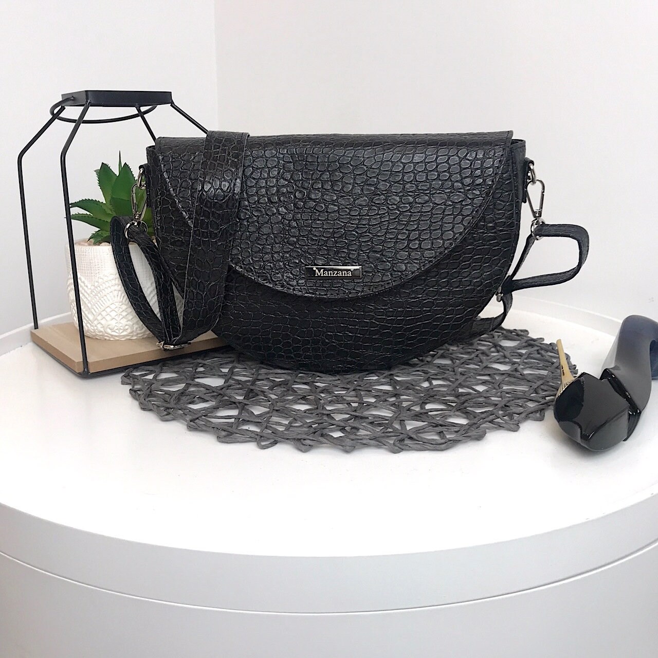 Banana POSTMAN ELEGANT Crocodile Skin Made in Poland by - Etsy