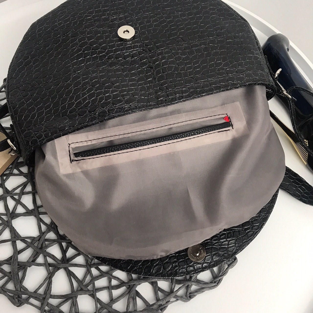 Banana POSTMAN ELEGANT Crocodile Skin Made in Poland by - Etsy