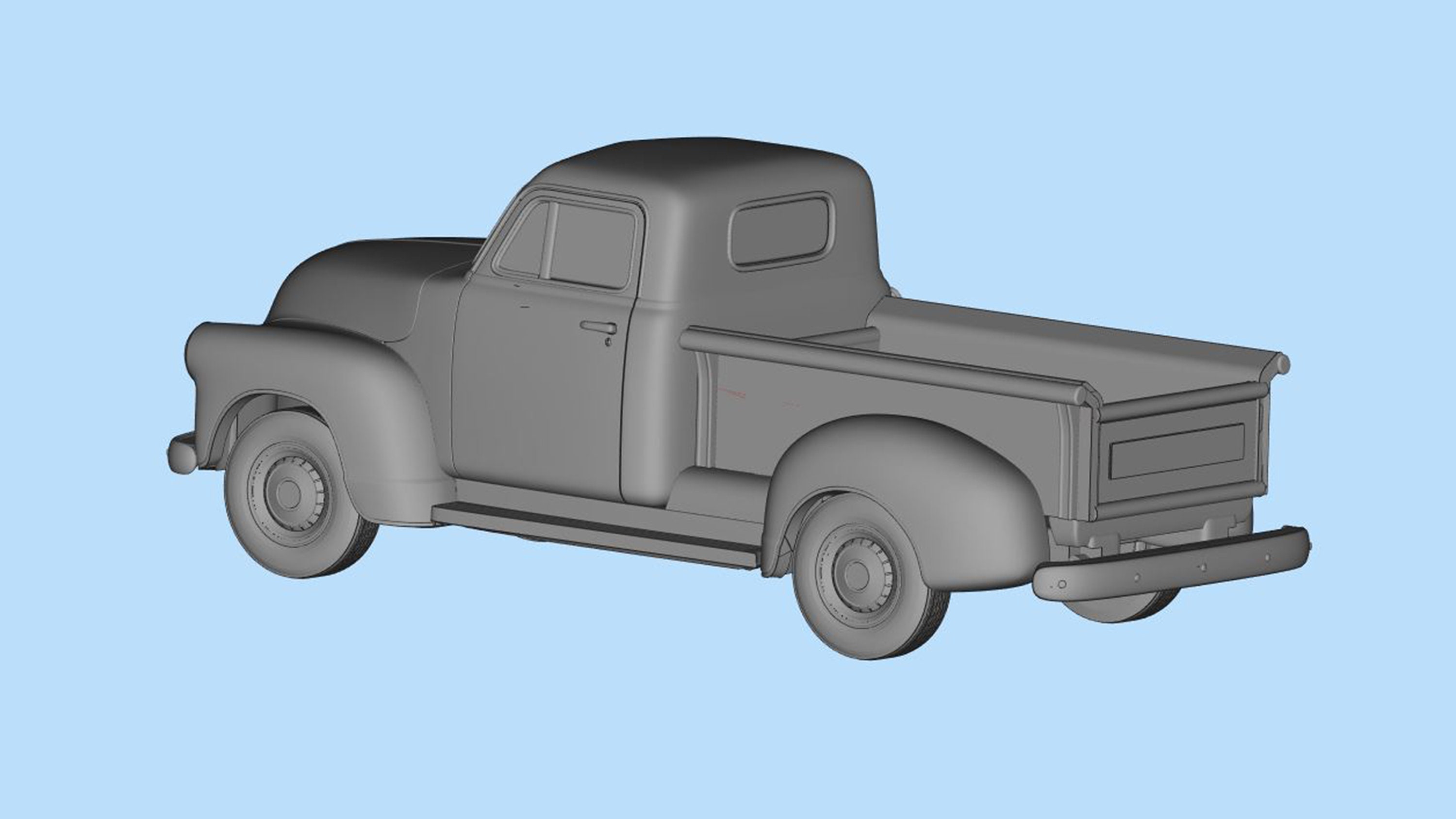 Chevy 3100 Pickup,1951 Truck,ready to Print,stl File,3d Printing Car ...