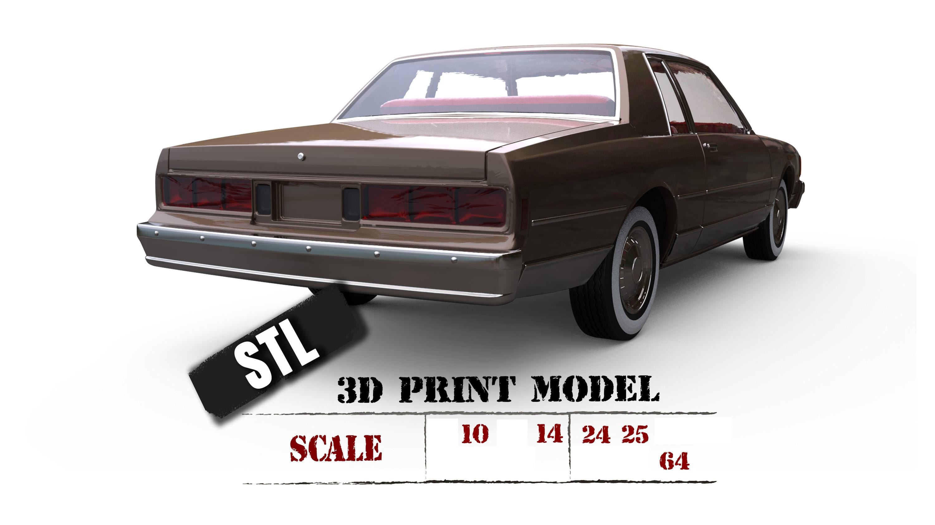 Third Gen Chevy Caprice Classic 2 Door Car 3d Print File, STL File,3d ...