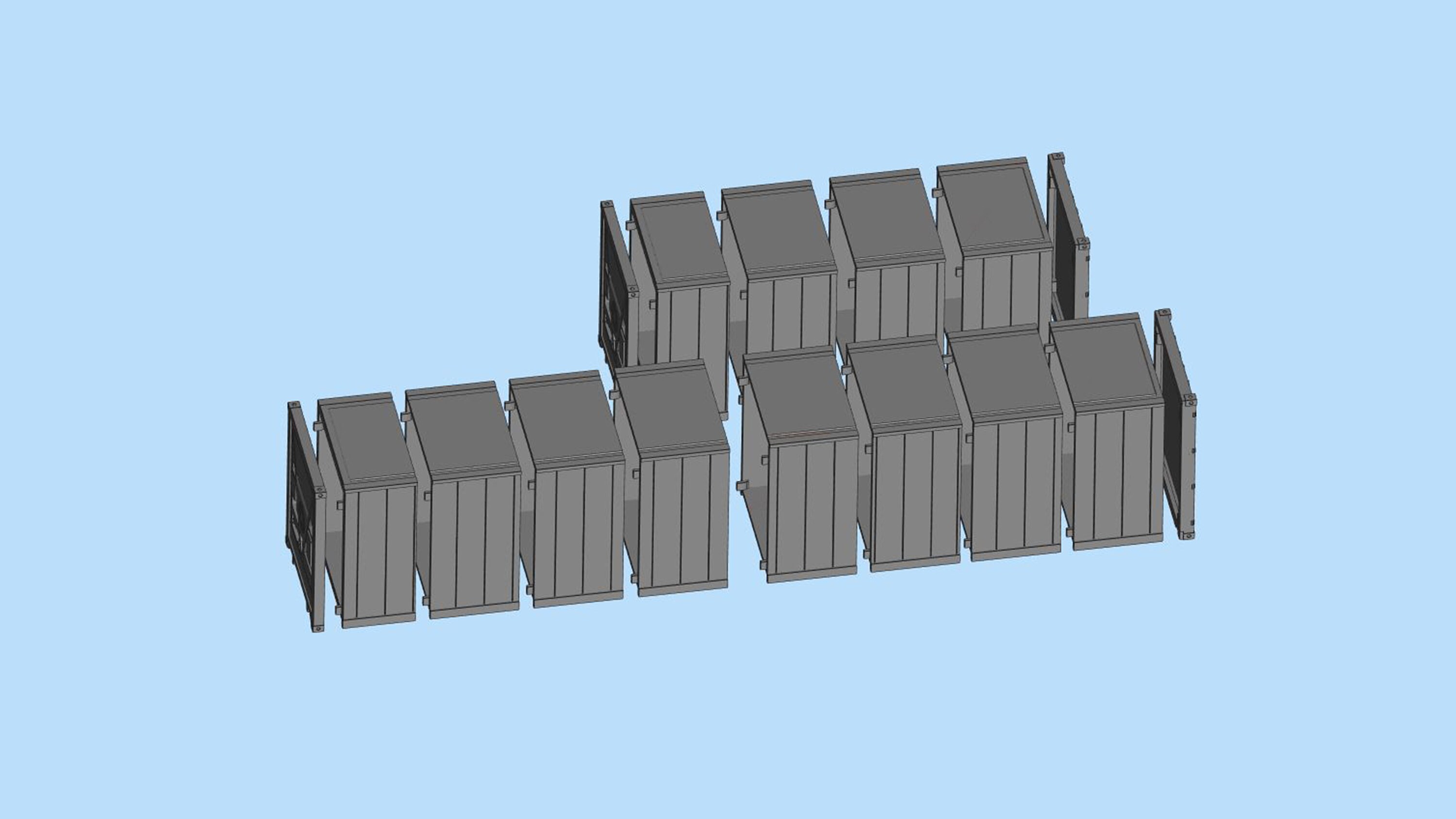 Semi Trailer Frame Shipping Container 20ft or 40ft, 3D Model for Print ...