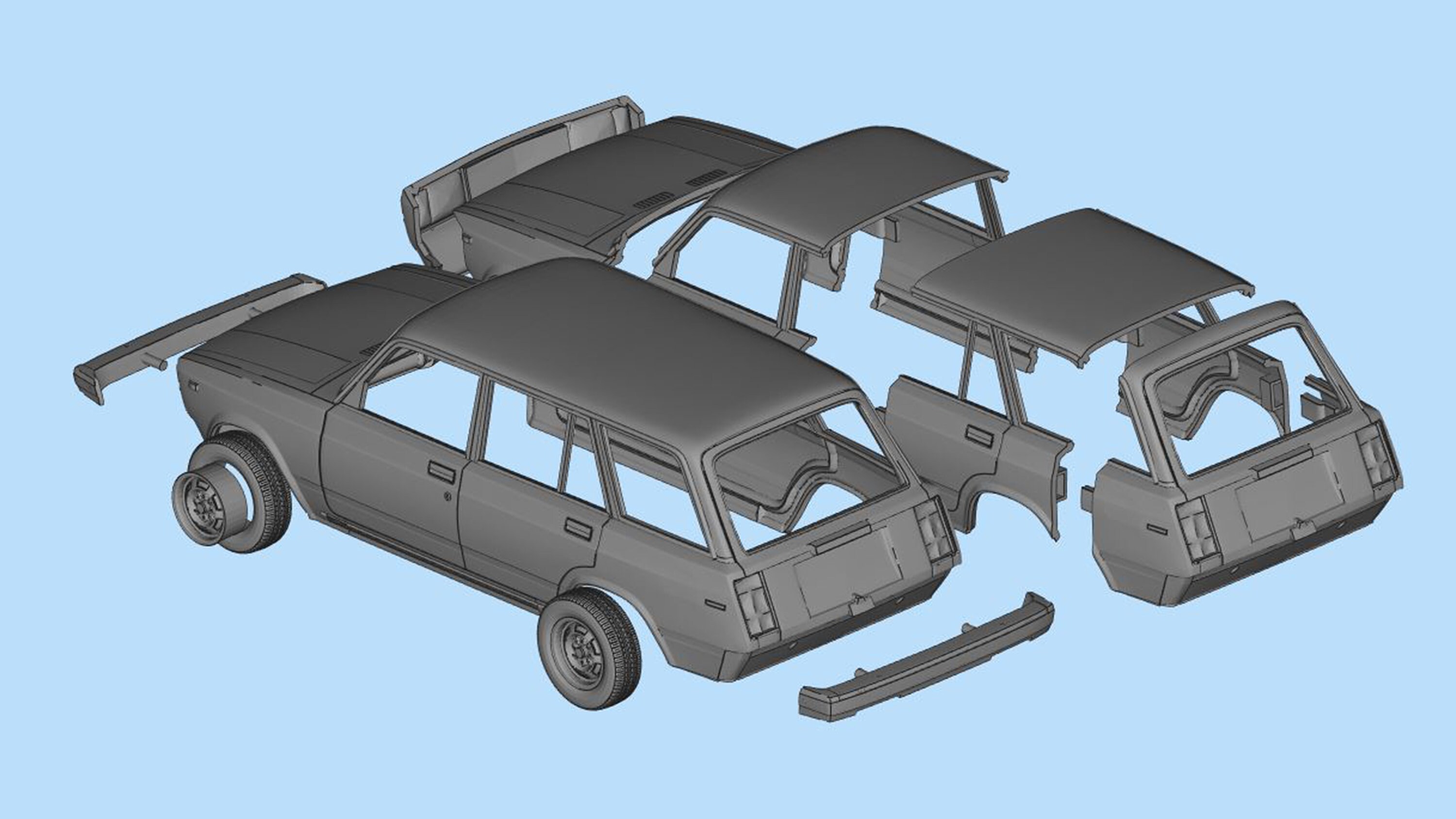 Lada 2104, Riva Nova Signet, Classic Cars,3d Model for Print,stl File ...