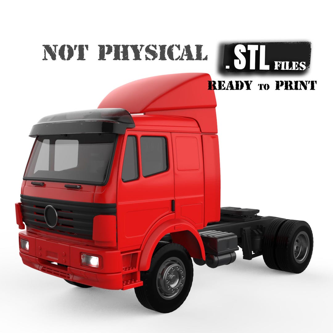 Truck Benz SK Low Roof Cab STL 3D Model Ready to Print, STL File, for ...