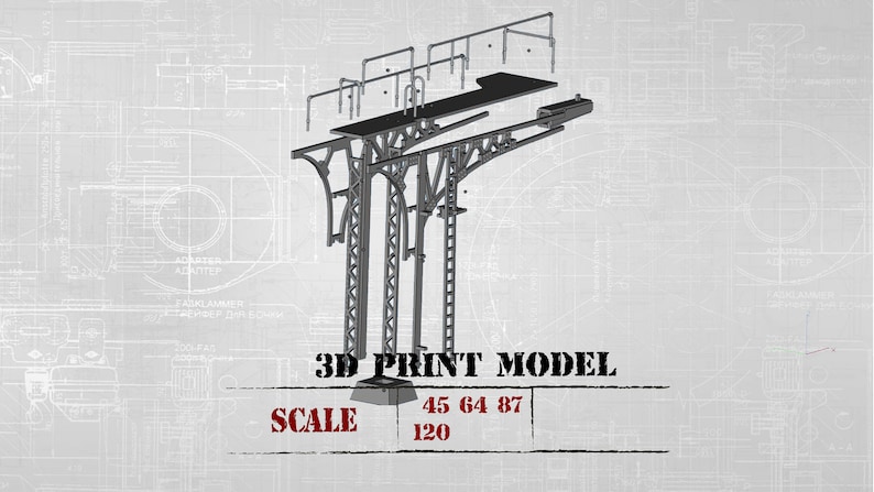 Cantilever Signal Bridge Kit, Scale Model Railroad Trackside,stl File,3d Printing,diecast,high ...