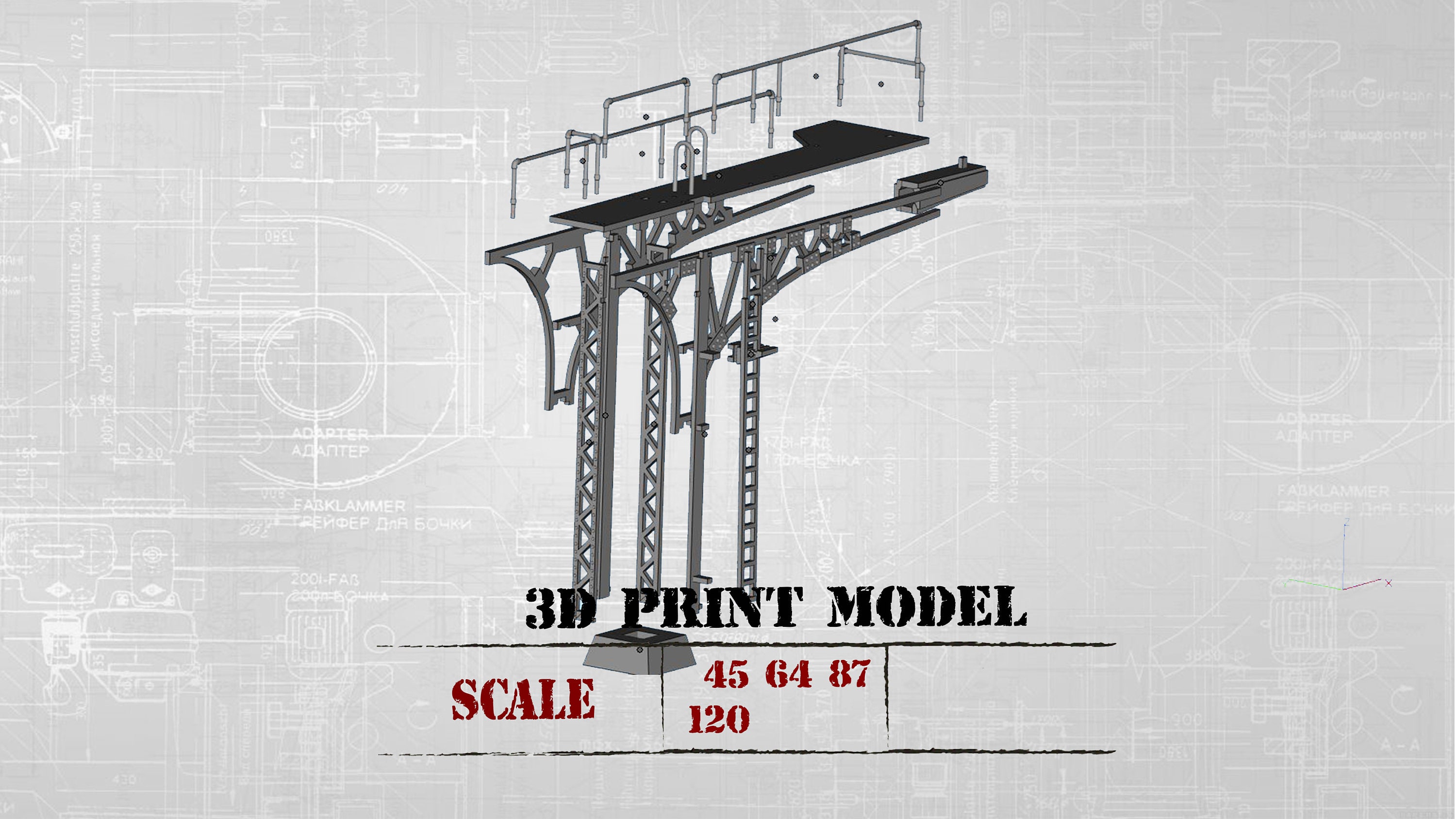 Cantilever Signal Bridge Kit, Scale Model Railroad Trackside,stl File,3d Printing,diecast,high ...