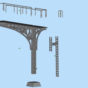 Cantilever Signal Bridge Kit, Scale Model Railroad Trackside,stl File,3d Printing,diecast,high ...